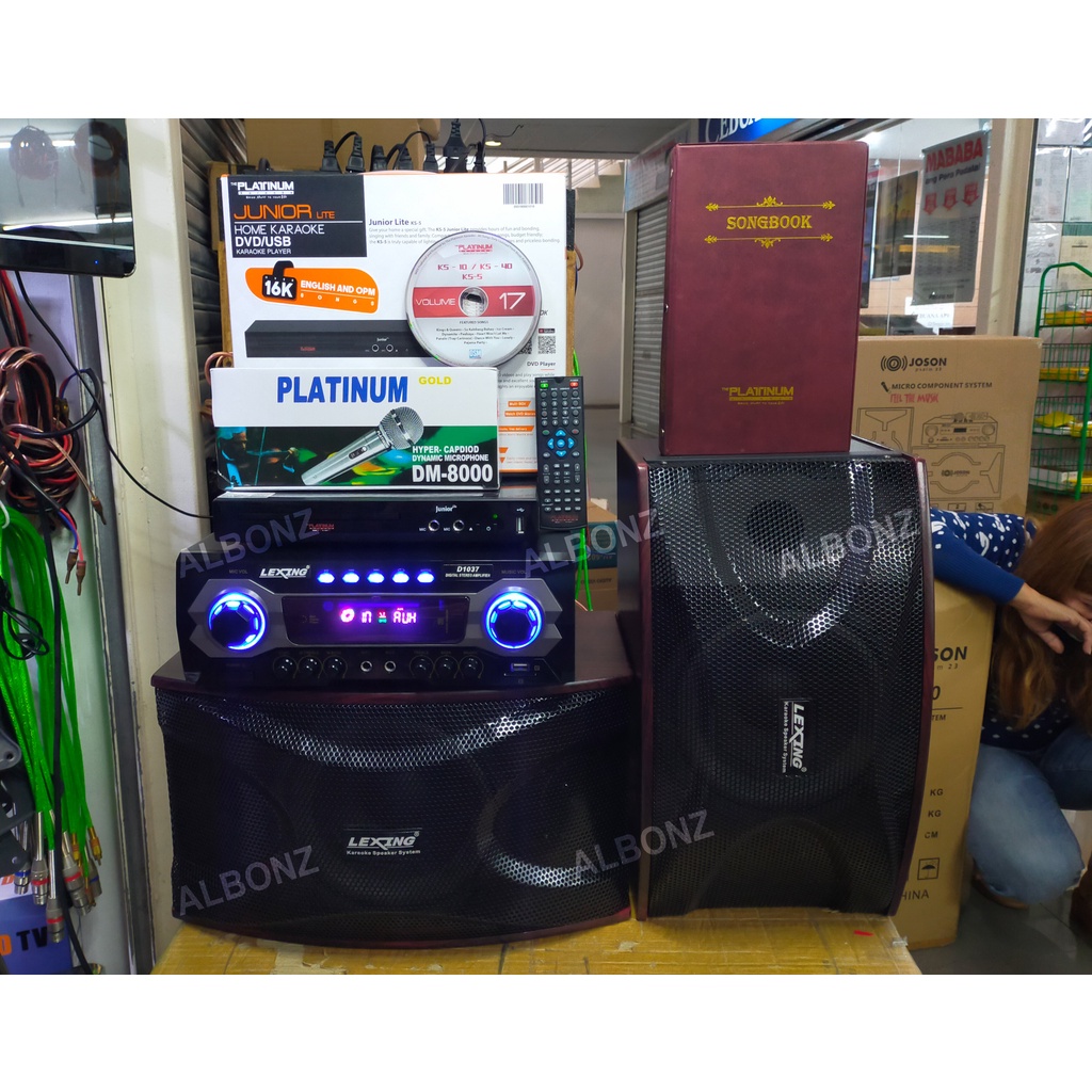 Home Videoke Set Platinum Junior Lite + Lexing D1037 Karaoke Stereo ...