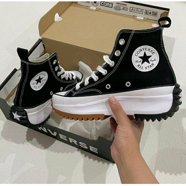 Converse Run STAR HIKE LOW BTS Run Black white Shoes | Lazada.co.th