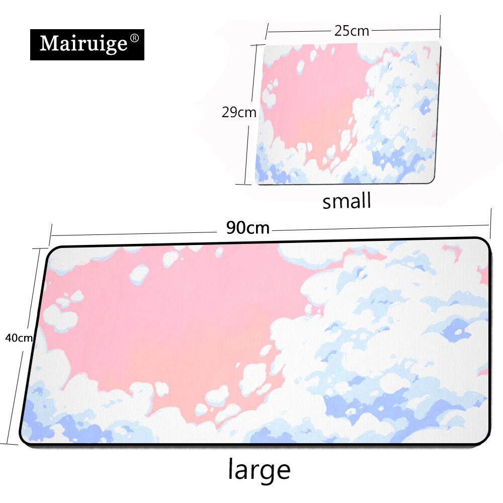 Kawaii Large Mouse Pad Aesthetic Sky Clouds Playmat Mousepad Gamer ...