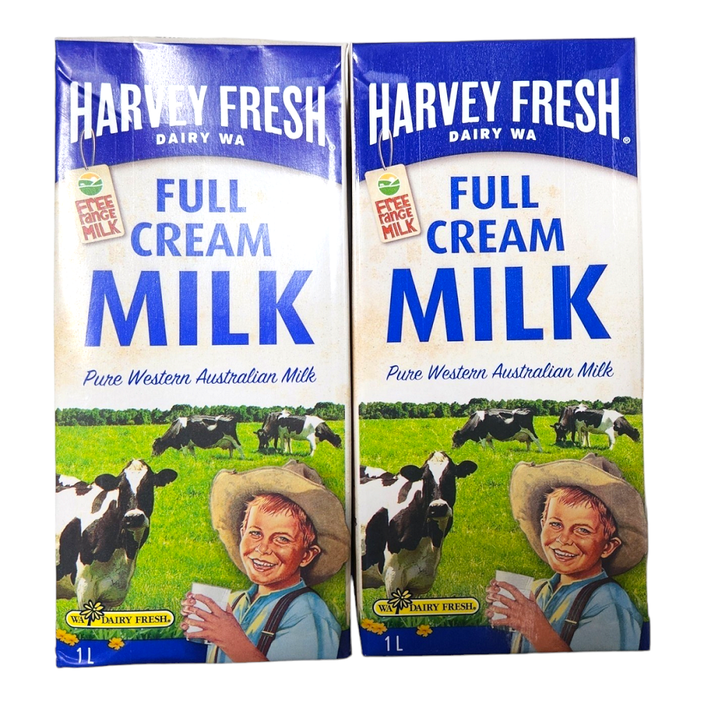 HARVEY FRESH Full Cream Milk Duo Promo UHT 1L x 2 | Lazada PH
