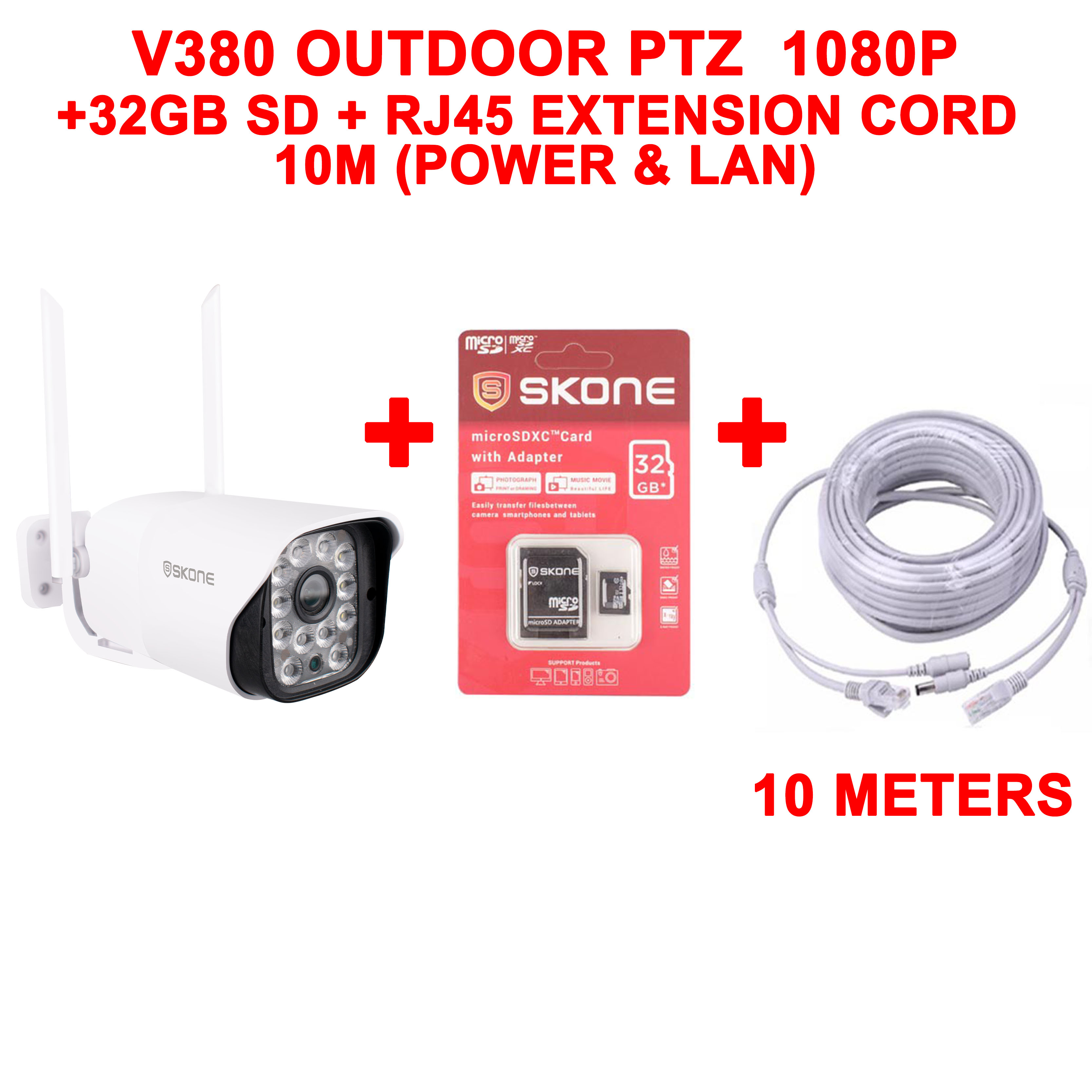 V380 Outdoor IP Camera Wireless Waterproof IR HD Night Vision Smart ...