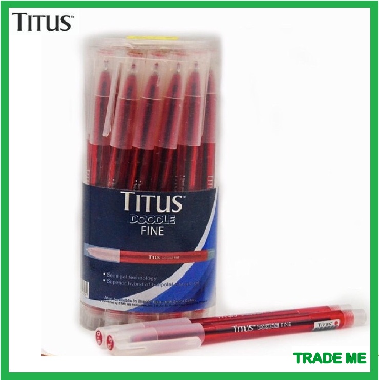 Ball Pen Titus Doodle Fine 0.5mm, (25pcs/tube) | Lazada PH