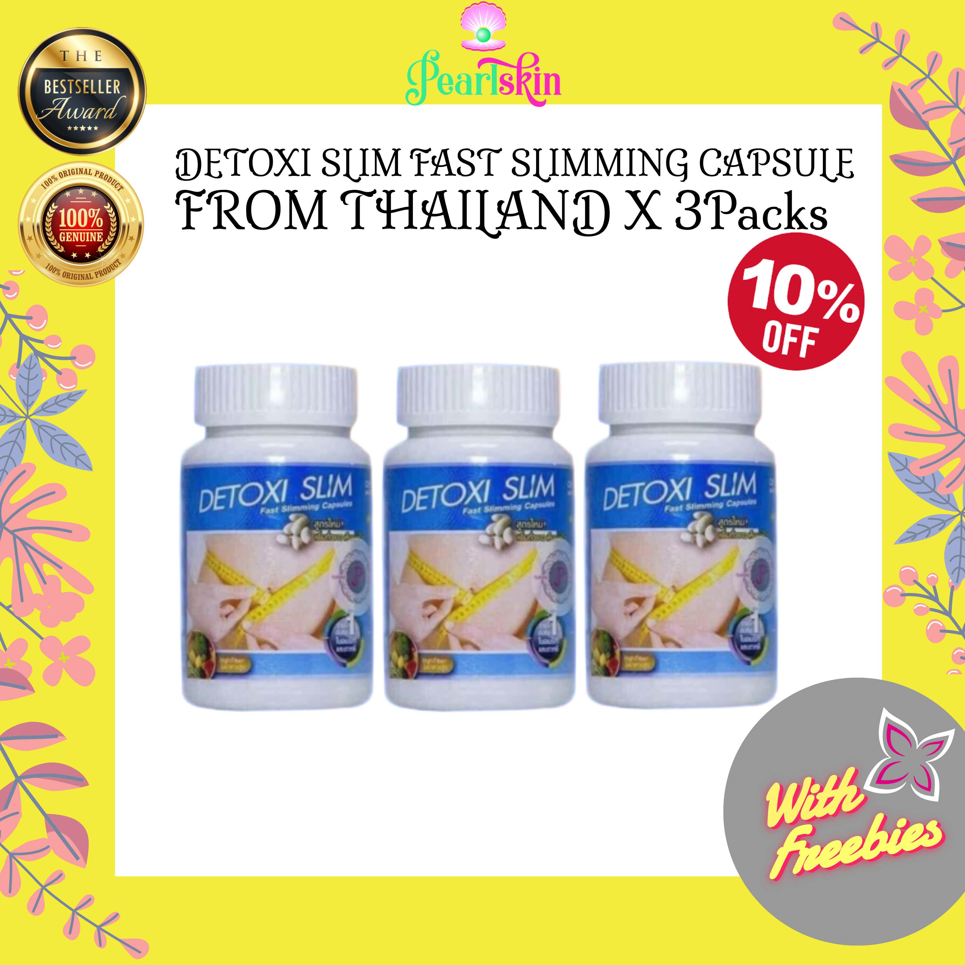 PEARL SKIN ORIGINAL 90% DETOXI SLIM FAST SLIMMING CAPSULE FROM THAILAND ...