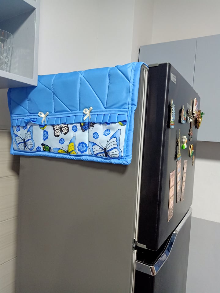 CURTAINS and COVERS Refrigerator cover Ref cover Blue Butterfly prints ...