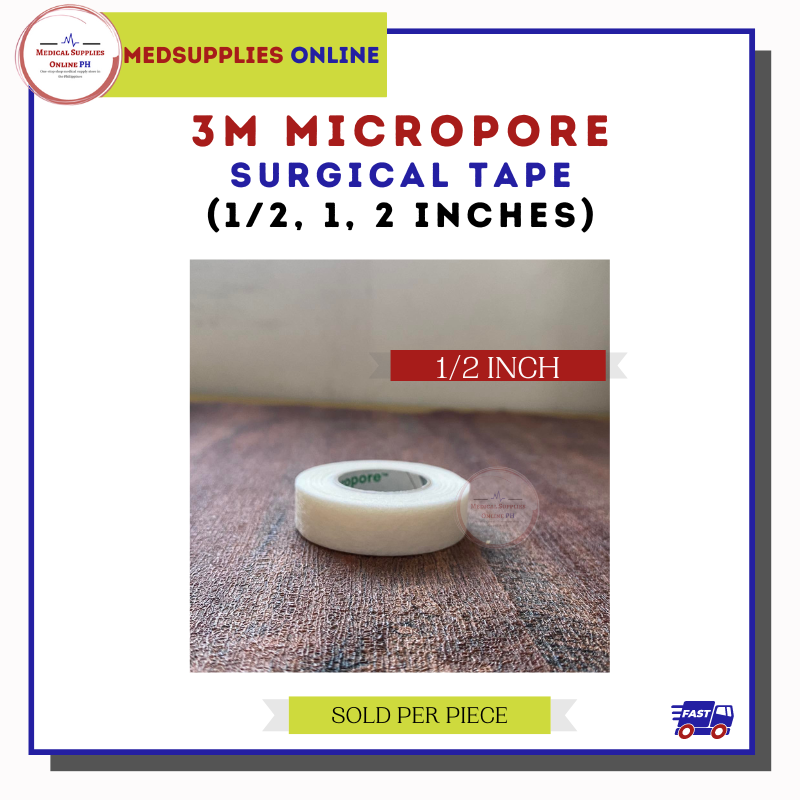 3M Micropore Surgical Tape (2 inch, 1 inch, 1/2 inch) - Adhesive Tape ...