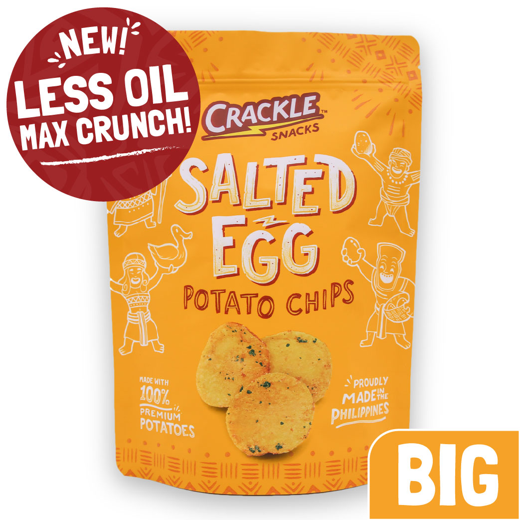 Crackle Snacks Salted Egg Potato Chips - Big | Lazada PH