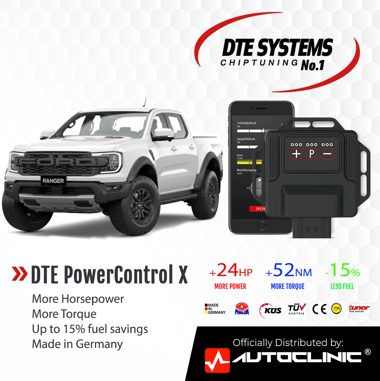 DTE PowerControl X Chiptuning for Ford Ranger Raptor Next Gen 2.0 Bi ...