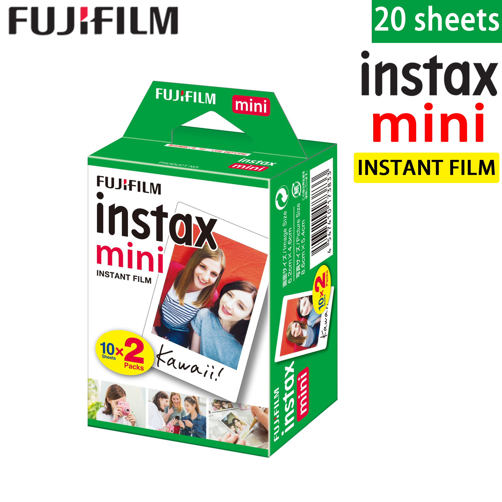 Fujifilm instax mini Instant FILM 10sheetsX2packs ( 20 Sheets ) image ...