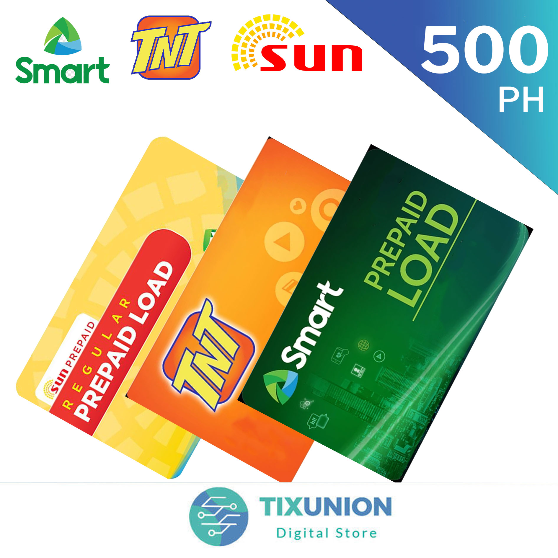 Smart Load 50 to 1000 TNT Load SUN Load Prepaid Load Regular Load ...