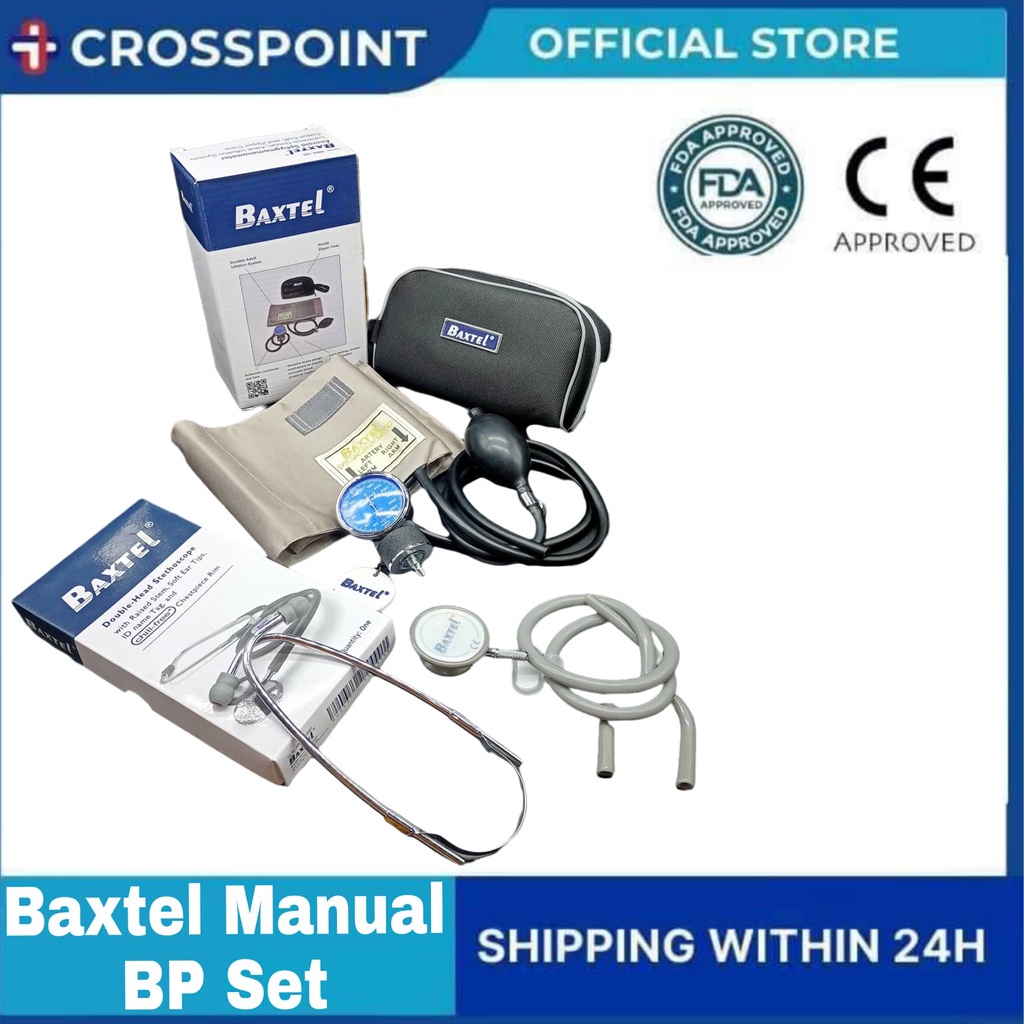 ☬CROSSPOINT BAXTEL Sphygmomanometer BP Aneroid and Stethoscope Manual ...