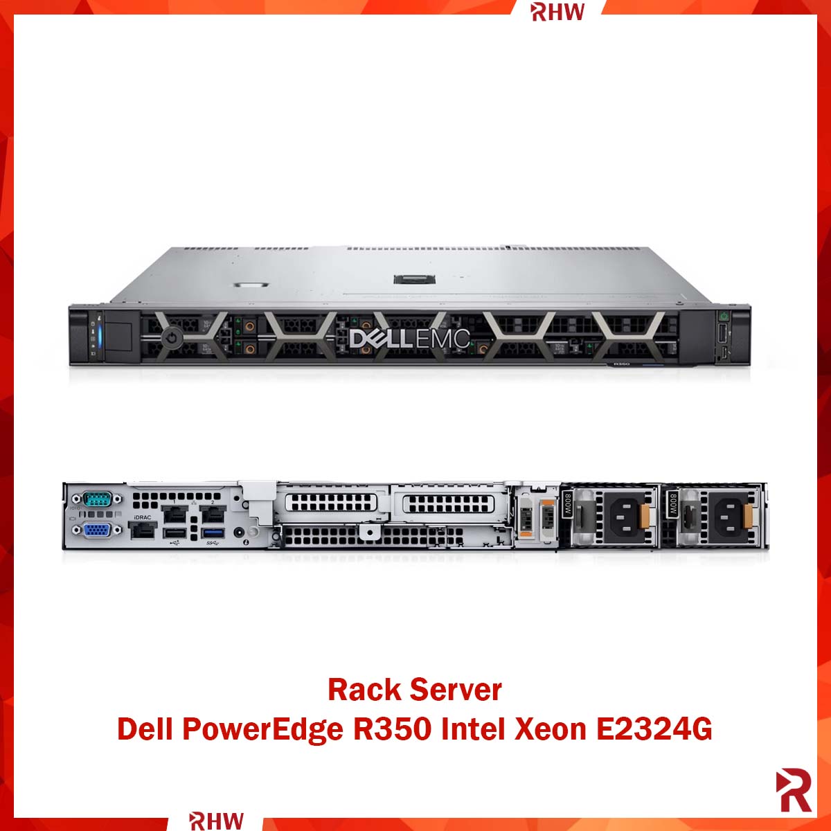 Dell Rack Server PowerEdge R350 Class DVDRW UDIMM 4 DDR4 Intel Xeon ...