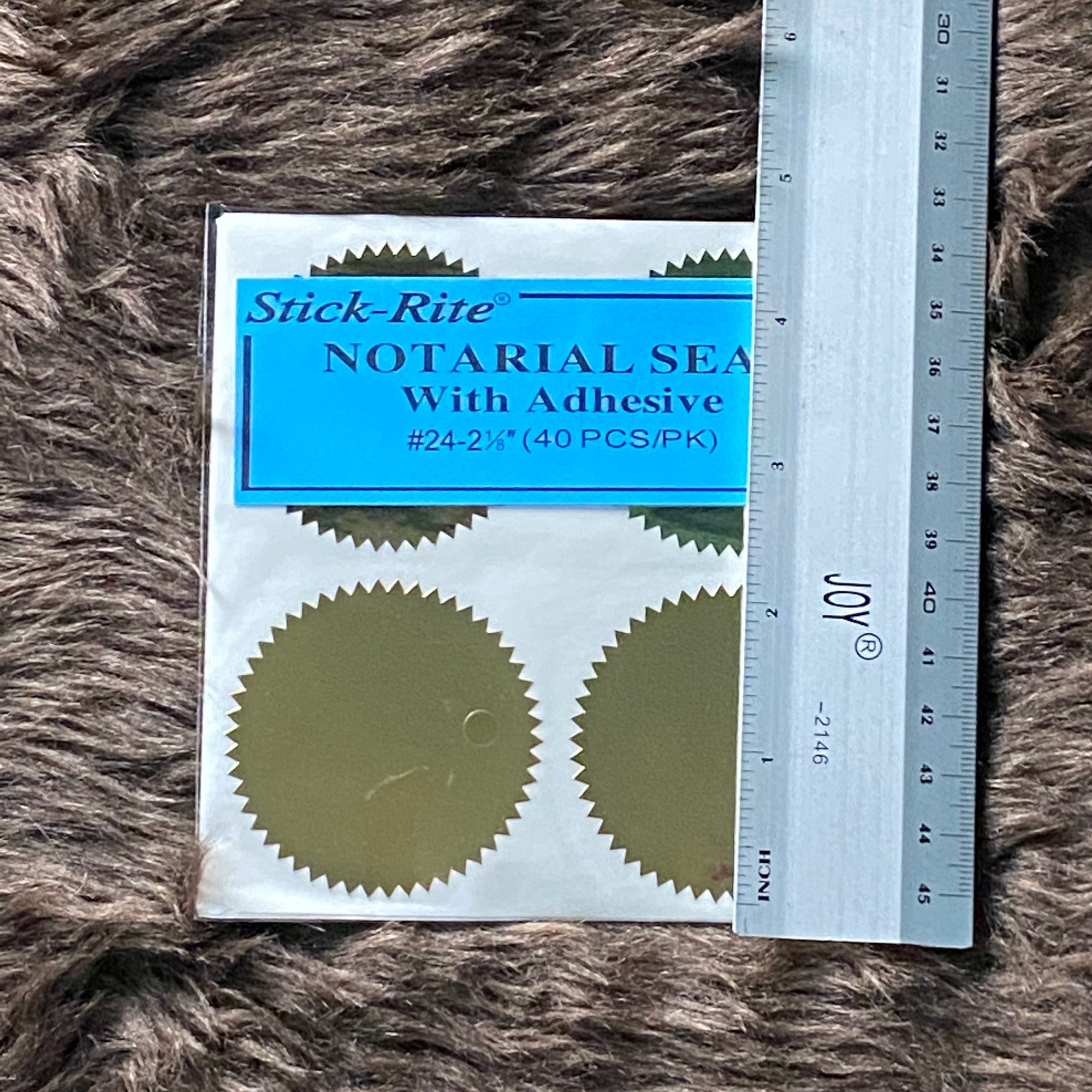 Stick-Rite Notarial Seal with Adhesive # 24, 2 1/8” (40 pcs / pk ...