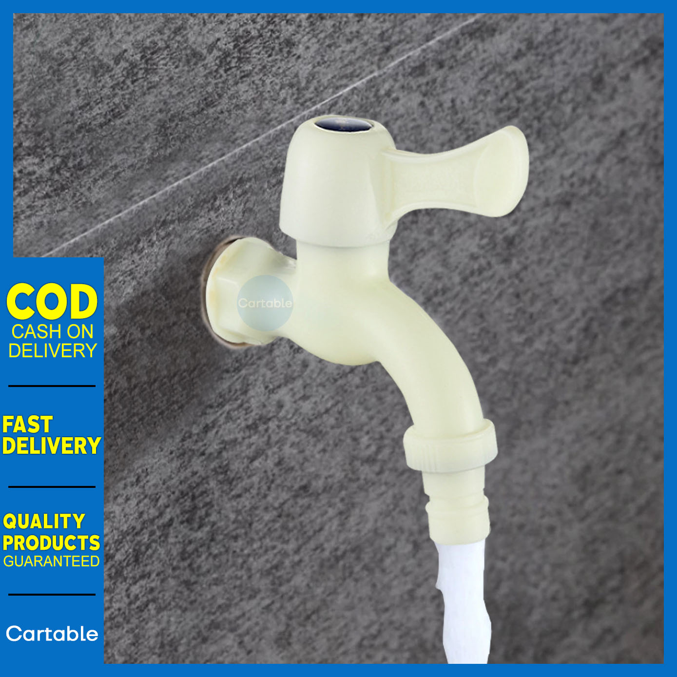 Cartable Wall Mounted ABS Plastic Bibcock Valve Water Taps Faucet ...