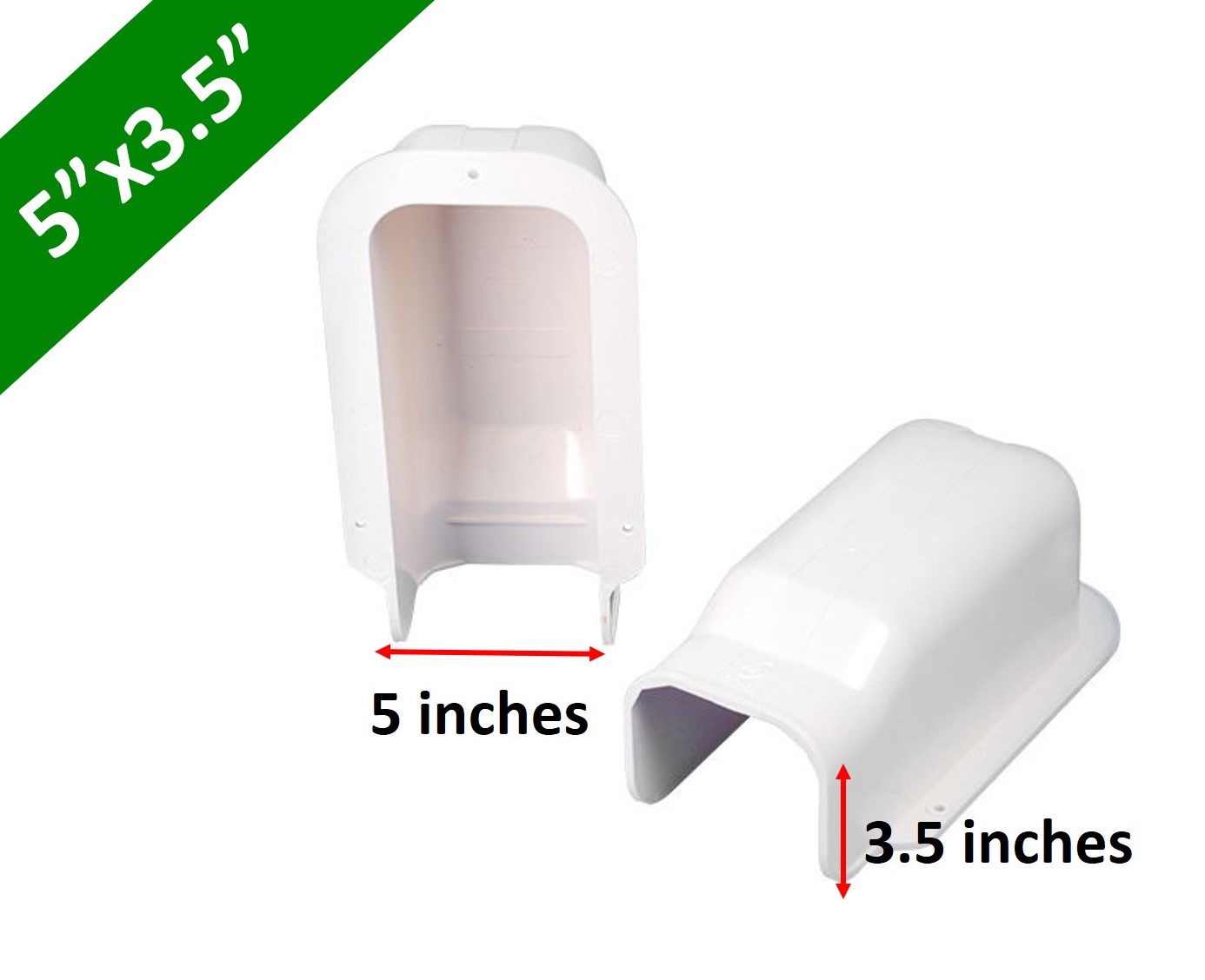 5x3.5inches - PVC Molding/Cladding Slim Duct Cover for 5hp - 7hp ...