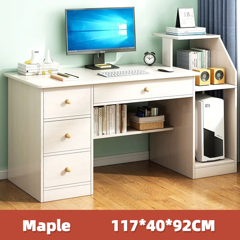 Computer Table Home Study Desk Company Office Table Multi-Functional Gaming Desk Bookcase ...