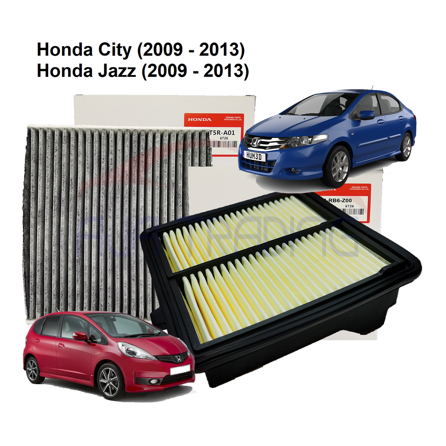 Combo Air Filter and Charcoal Cabin Filter for Honda City (2009 - 2013 ...