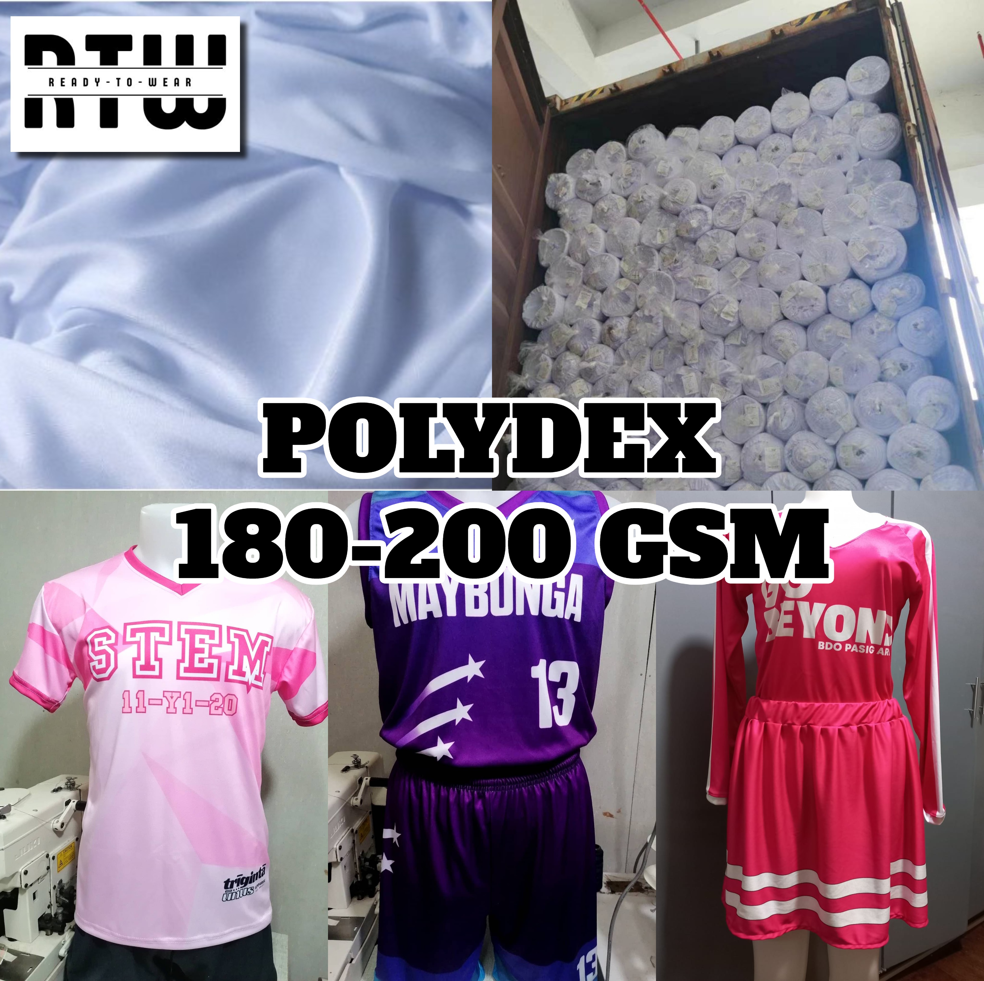 180-200 GSM POLYDEX WHITE FABRIC - Per Roll/Per Kilo (Good for Sublimation Jersey) | Lazada PH