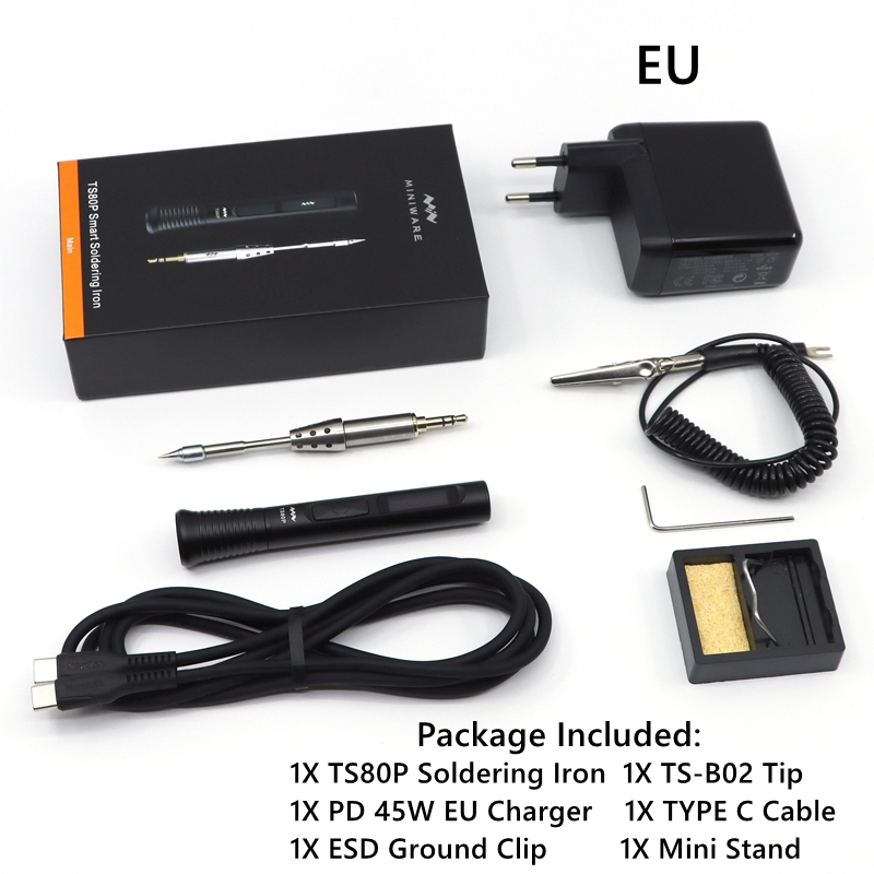 Mini TS80 TS80P Electric Soldering Iron Adjustable Temperature Portable ...