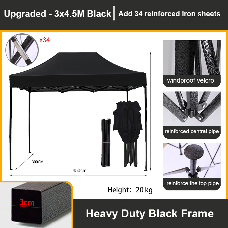 Foldable Tent Car Tent with Cover 3x3/3x4.5M Retractable Tent Heavy ...