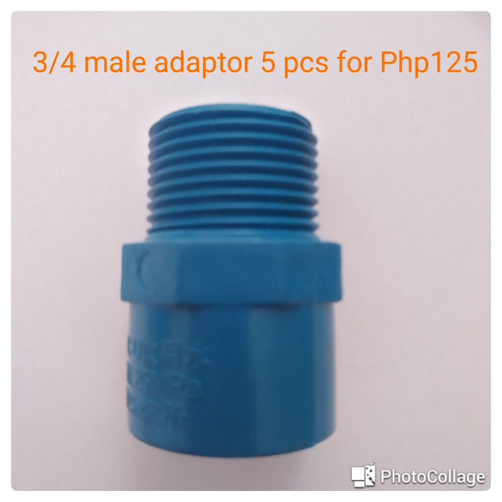 PVC BLUE MALE ADAPTOR 3/4 | Lazada PH