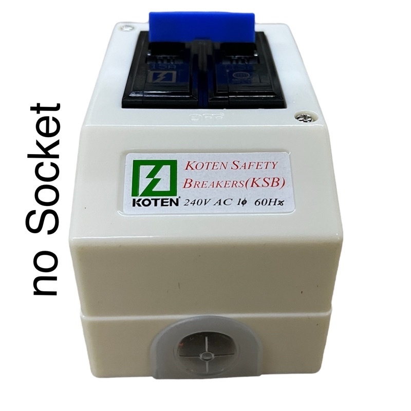 KSB Koten Breaker Safety Breaker with and without Socket/Outlet KSB 15 20 30AMP 2 pole | Lazada PH