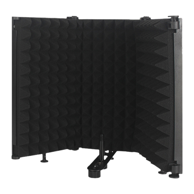 3/5 Panels Adjustable Microphone Isolation Shield Cover Wind Screen Pop ...