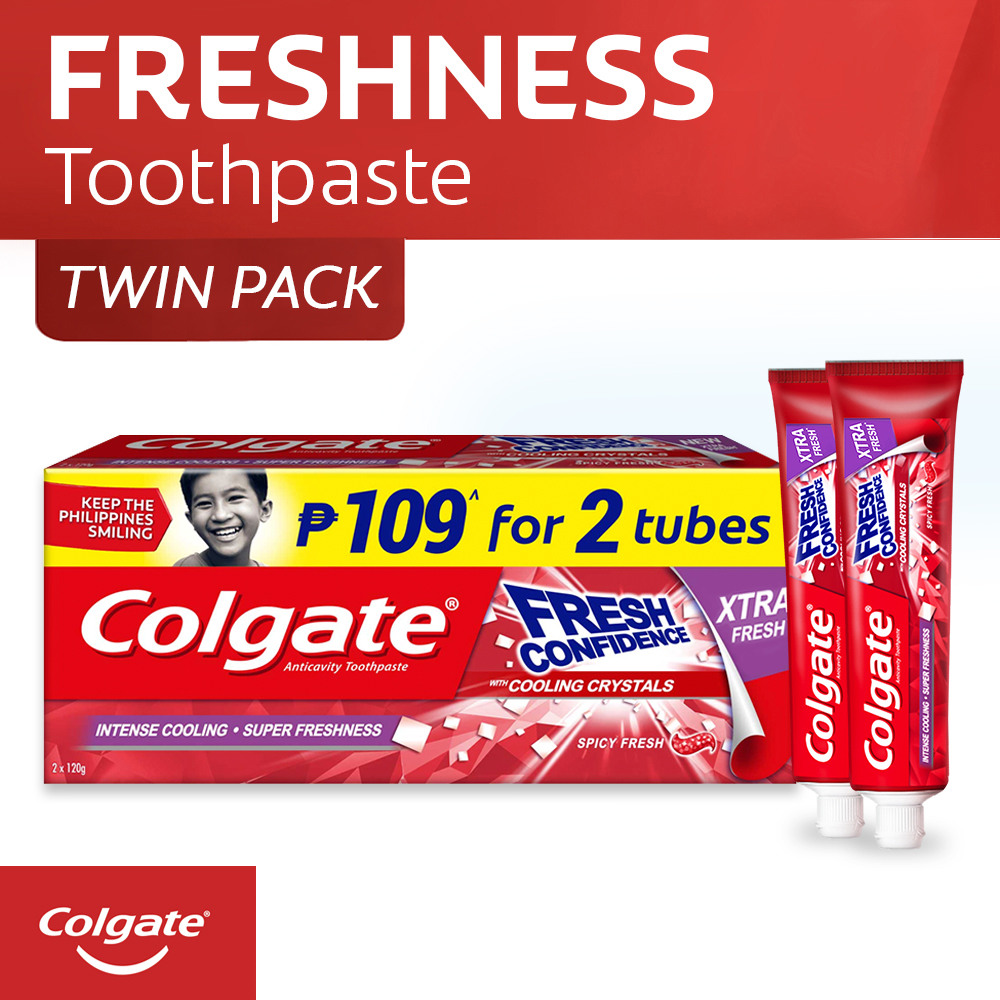 Colgate Fresh Confidence Spicy Fresh Toothpaste 120g Twin Pack | Lazada PH