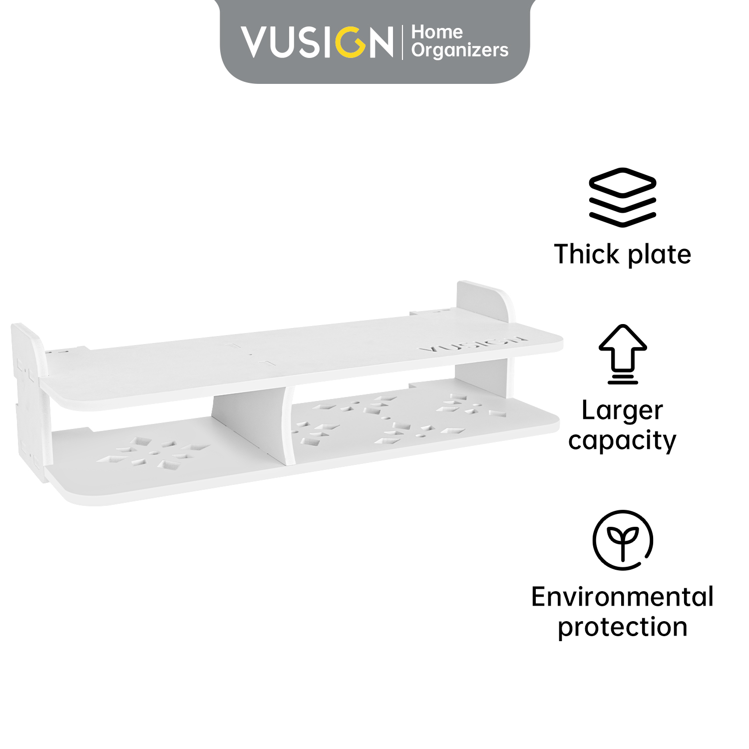 Deli Upgraded Router Shelf Organizer Storage(White) VS961-WH Vusign 50* ...