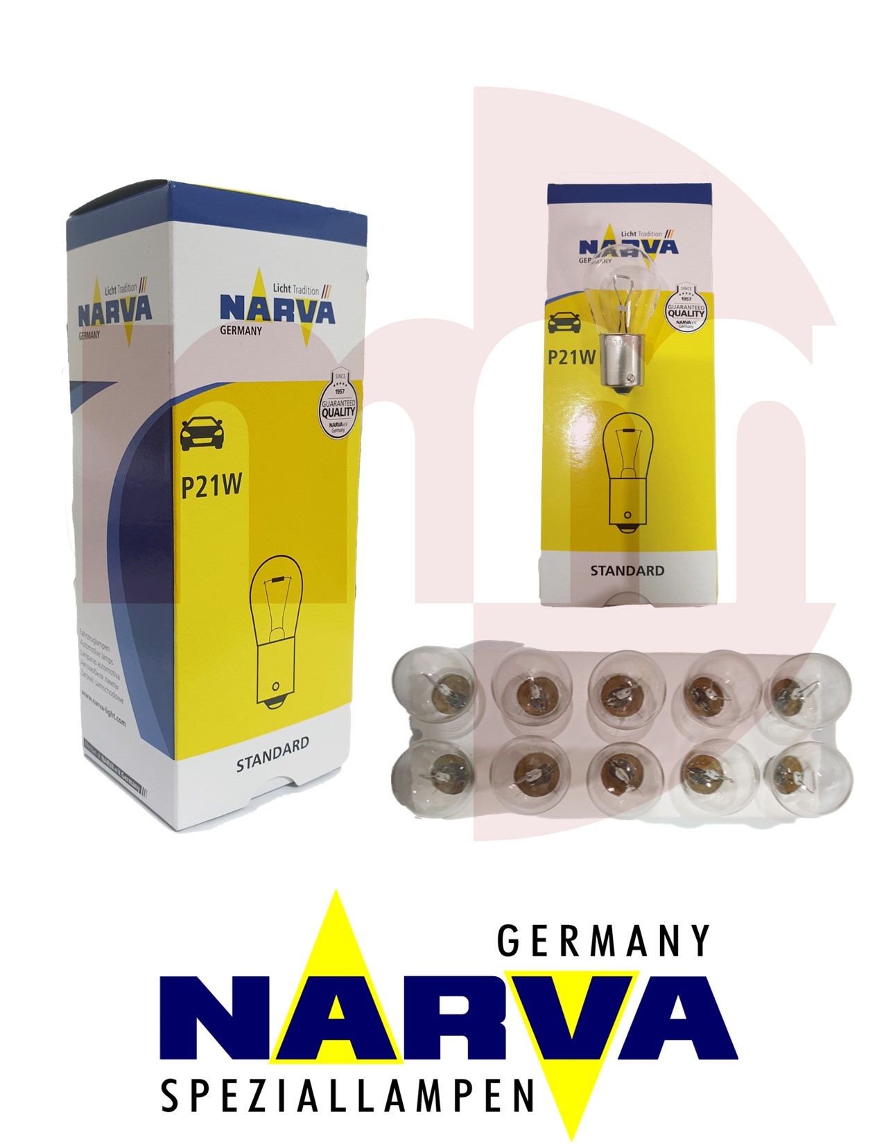 NARVA AUTO BULB SINGLE CONTACT BIG 12volts 21watts ORIGINAL sold by 10s ...