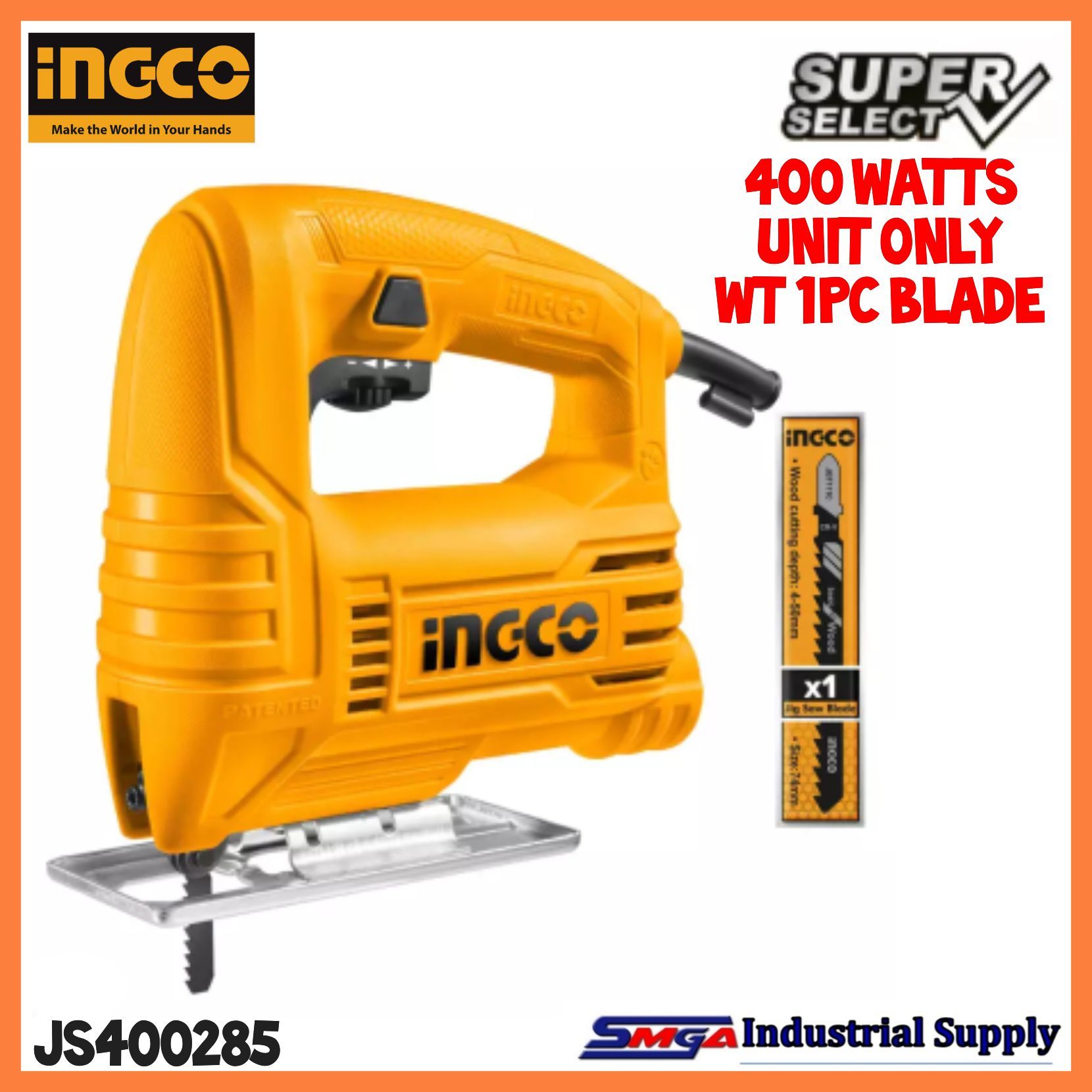 Ingco Jigsaw 400 watts (with 1 jigsaw blade | Lazada PH