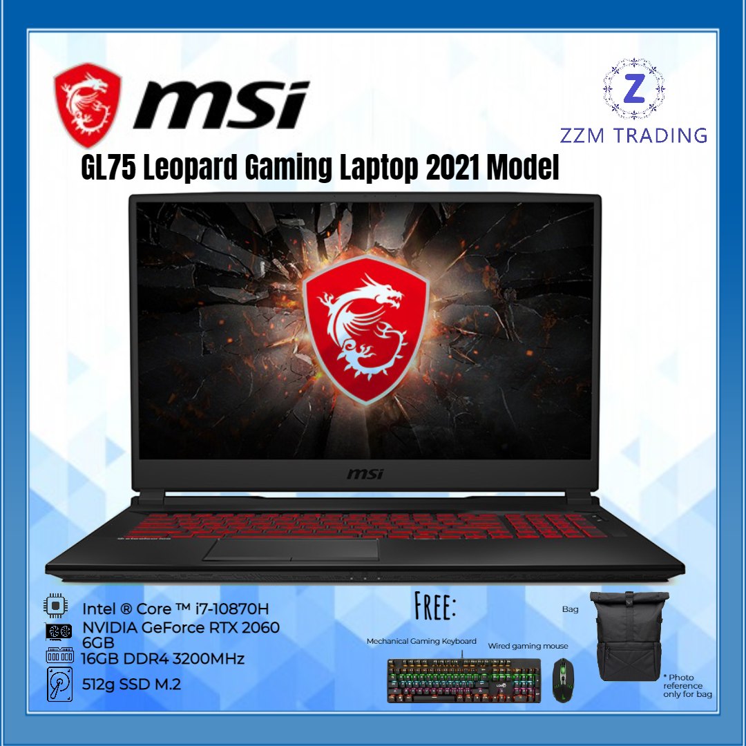 MSI GL75 Leopard Gaming Laptop Intel ® Core ™ i7-10870H 17.3'' 16GB RAM ...