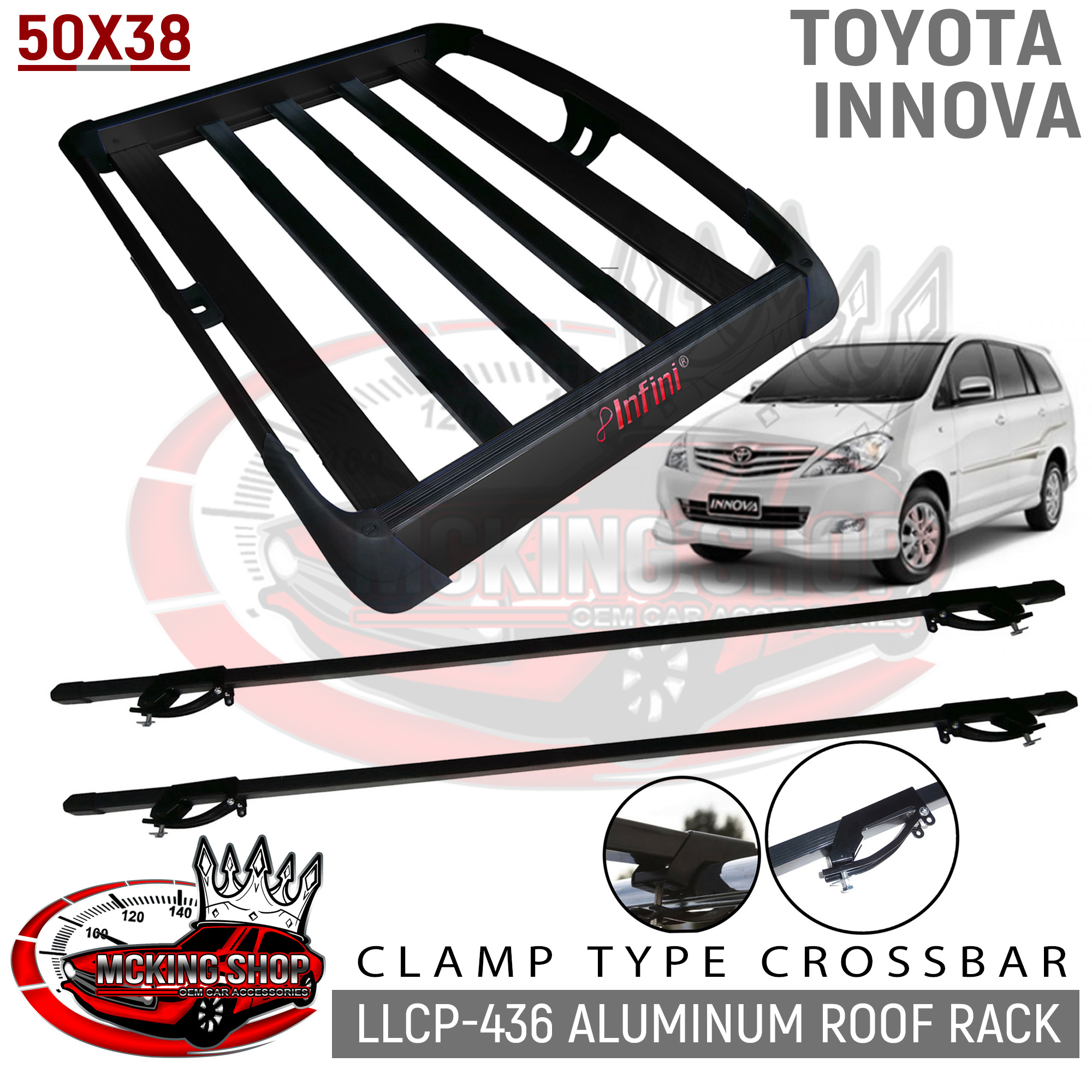 Toyota Innova 2005-2015 INFINI LLCP-436 Aluminum Roof Rack / Roofrack ...