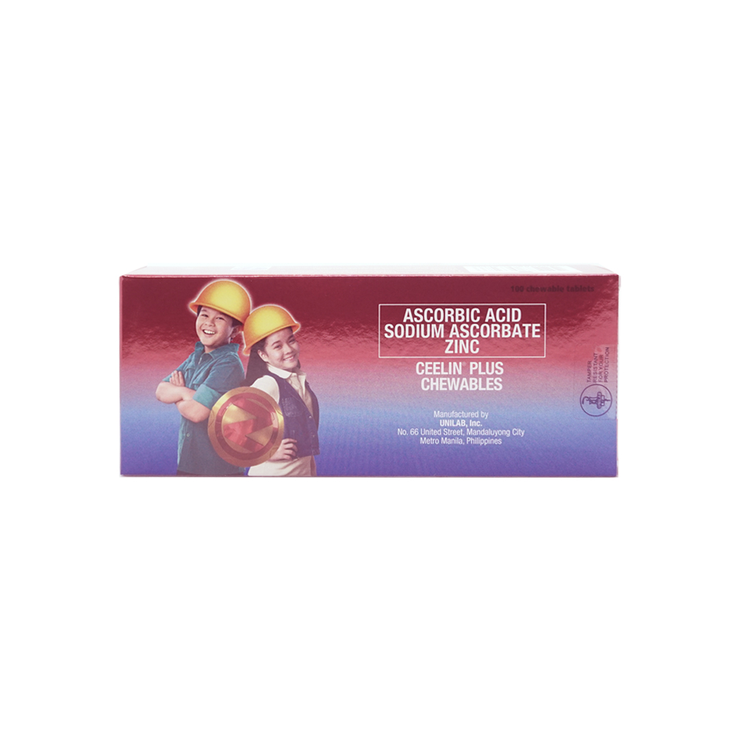 Ceelin Plus Chewables Ascorbic Acid + Sodium Ascorbate + Zinc (10 pcs ...