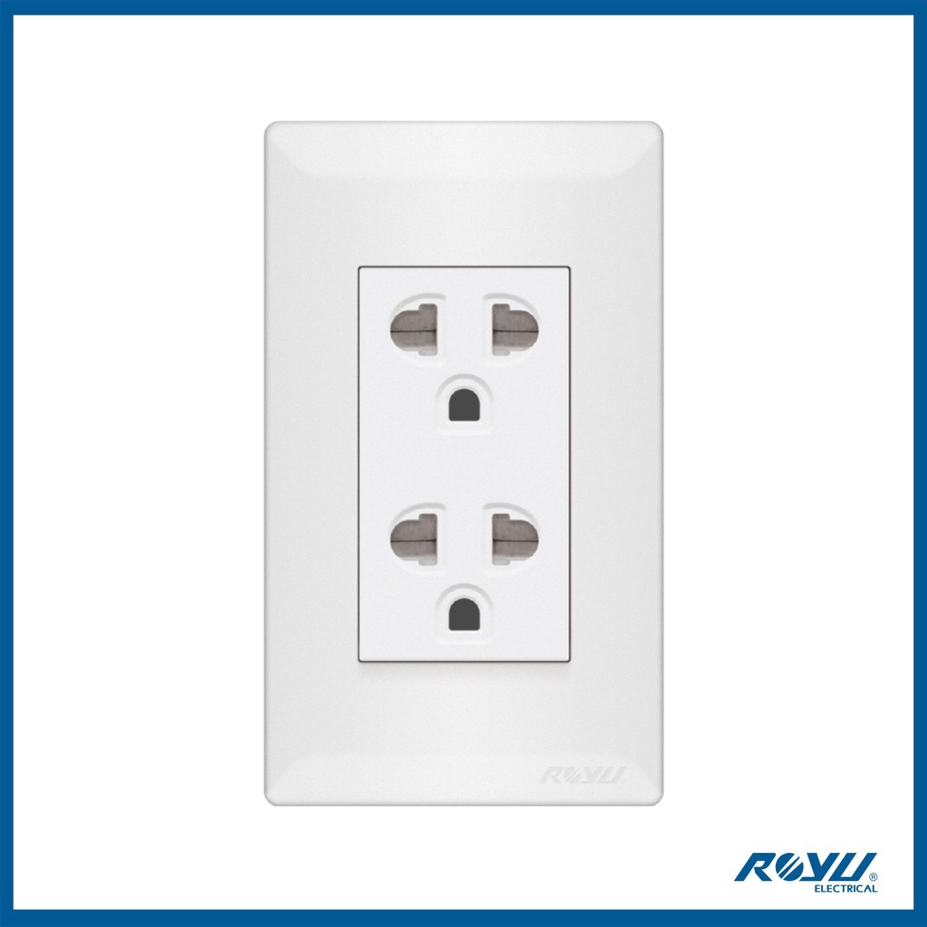 Royu Super Wide Duplex Universal Outlet with Ground - WS913 | Lazada PH