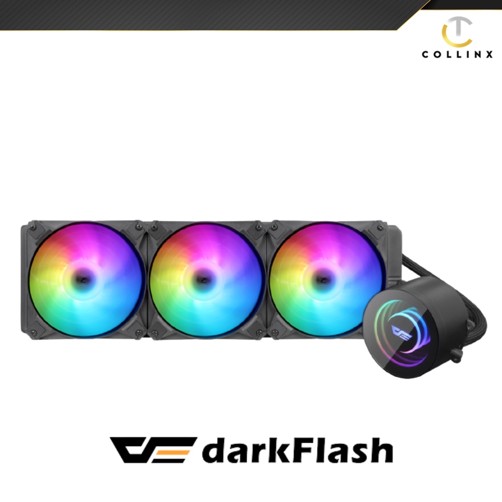 DarkFlash DX360 V2 ARGB Sync AIO Cooler | Black White Pink | 360mm ...