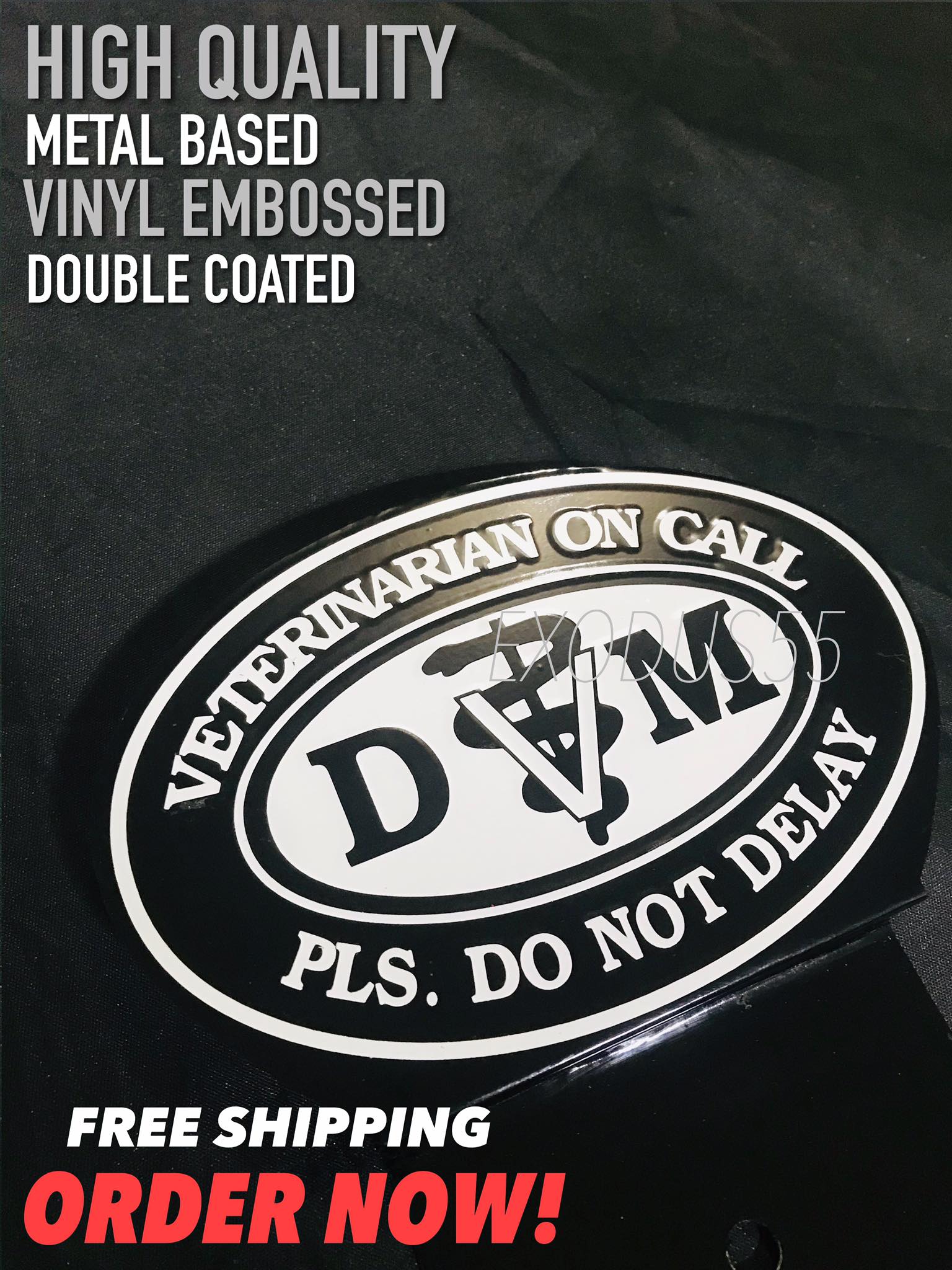 Veterinarian on Call DVM Car Profession Badge Emblem Accessories ...