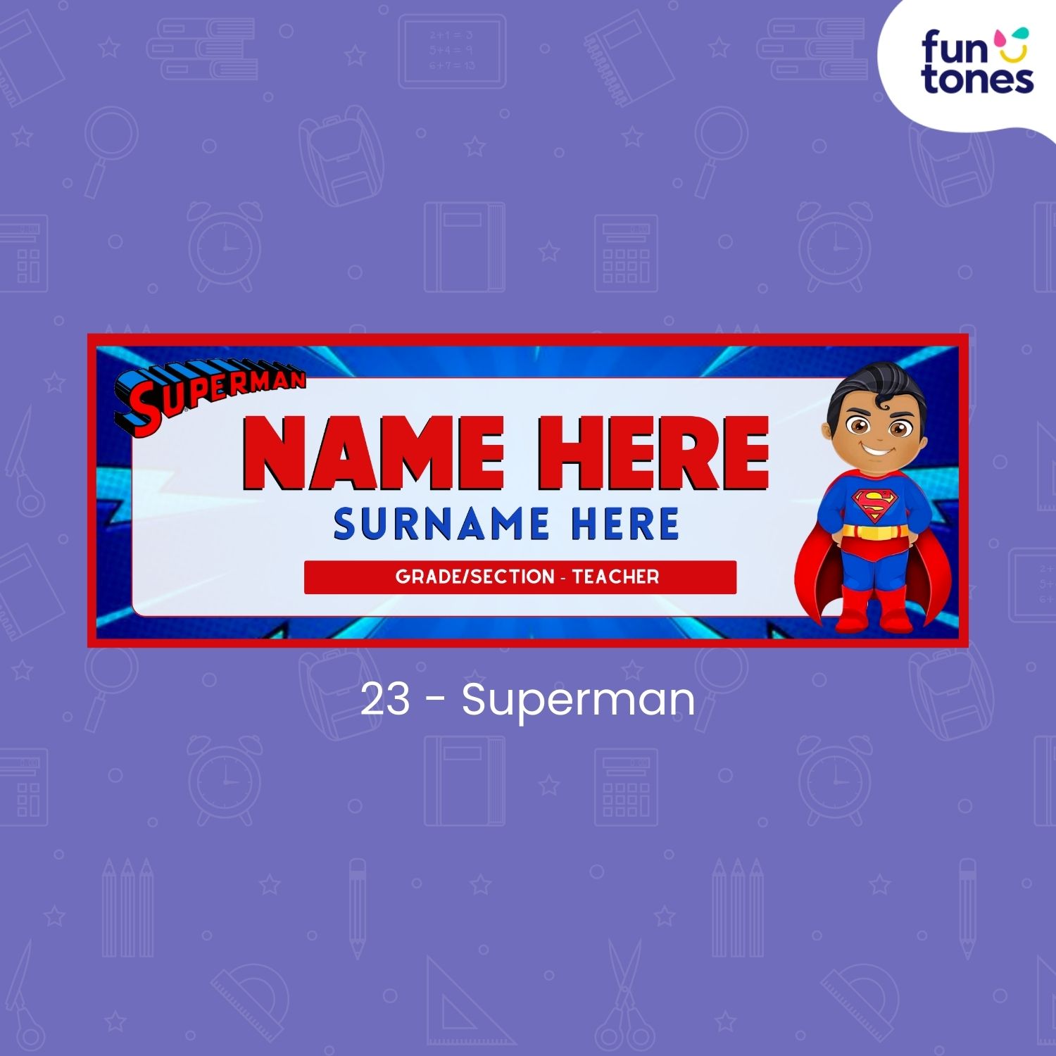 PET PVC / Laminated Name Tag / Name plate for Students Back to School ...