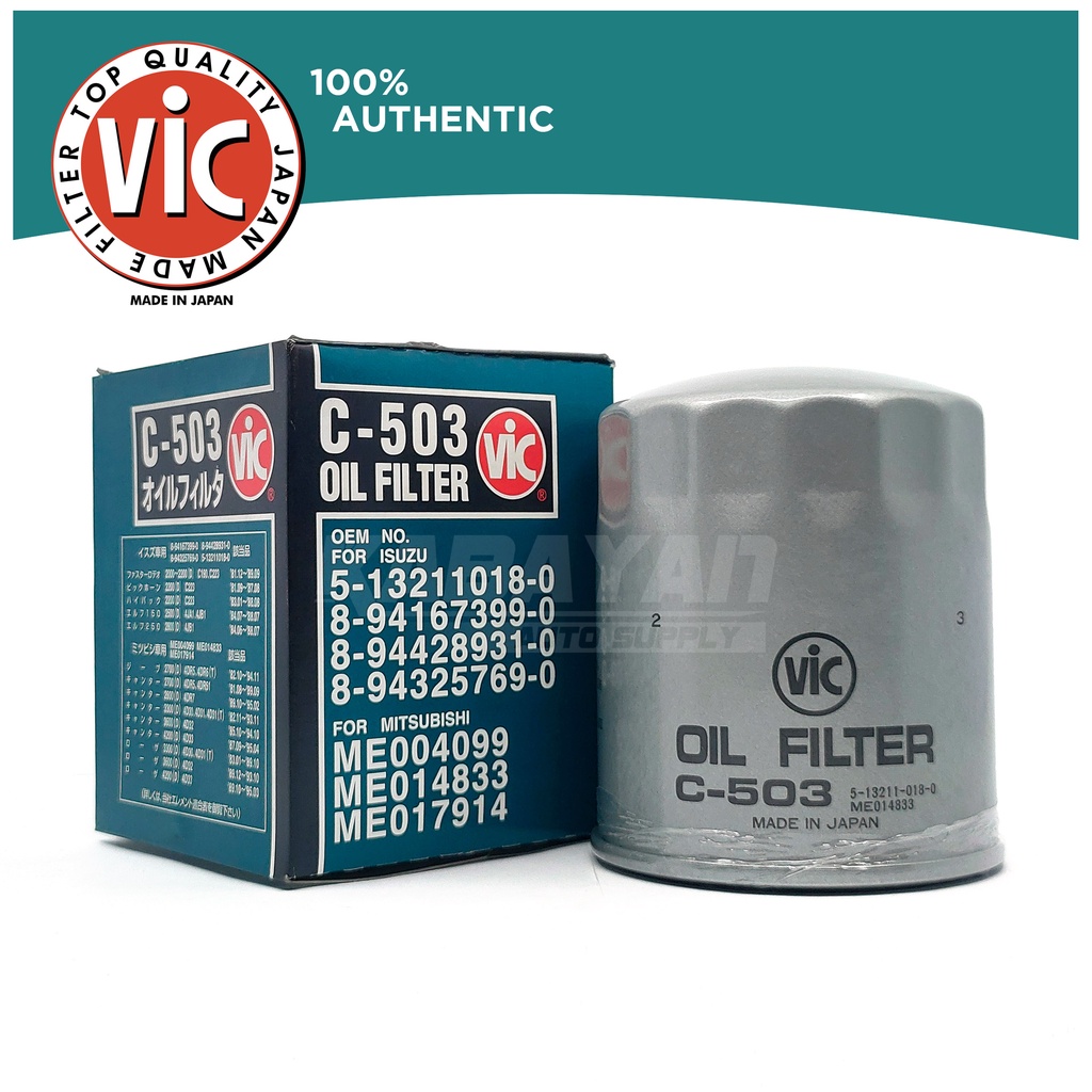 【Ready Stock】 VIC Oil Filter C-503 C503 for Isuzu Crosswind Hilander ...