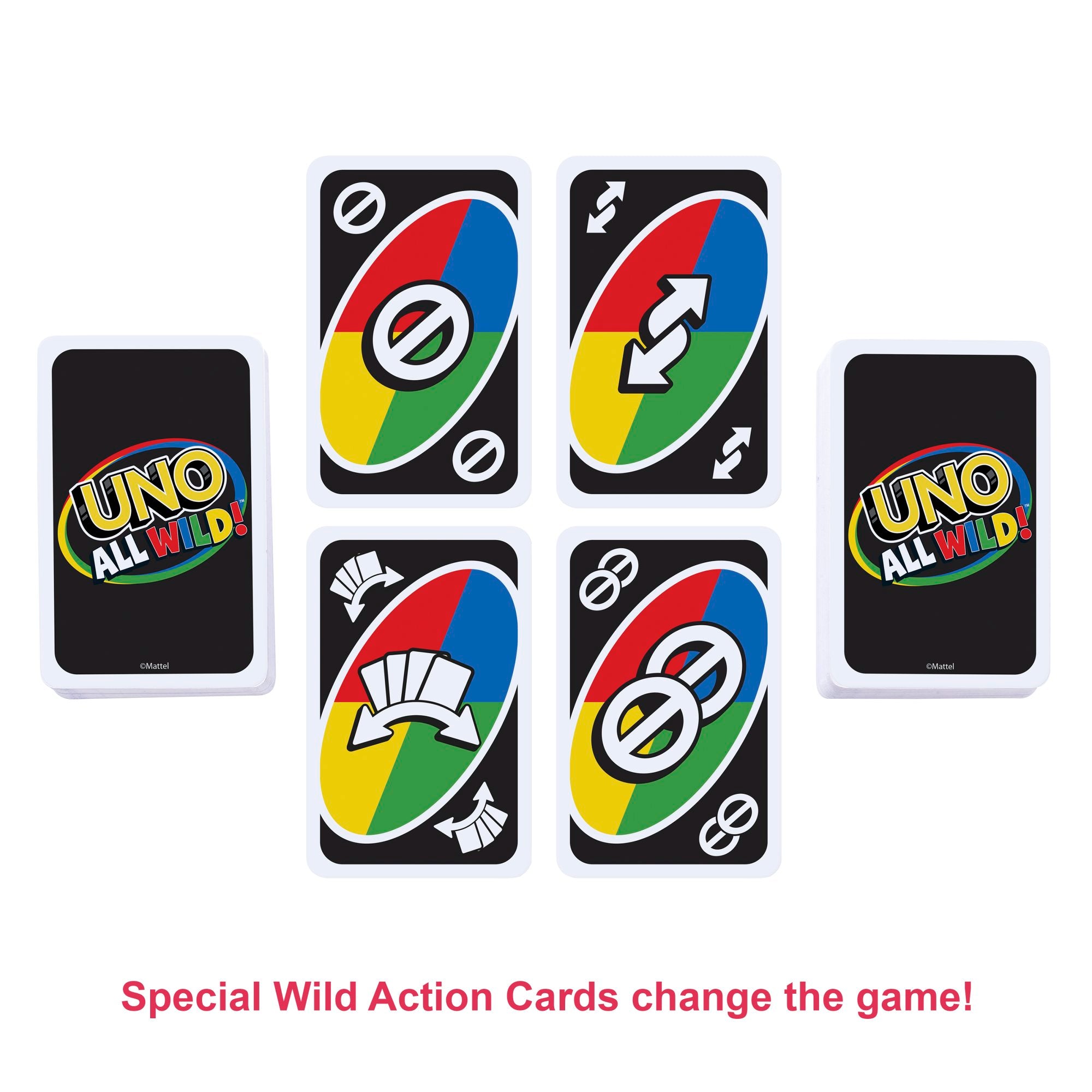 Mattel Games UNO All Wild Card Game with 112 Cards, Gift for Kid ...