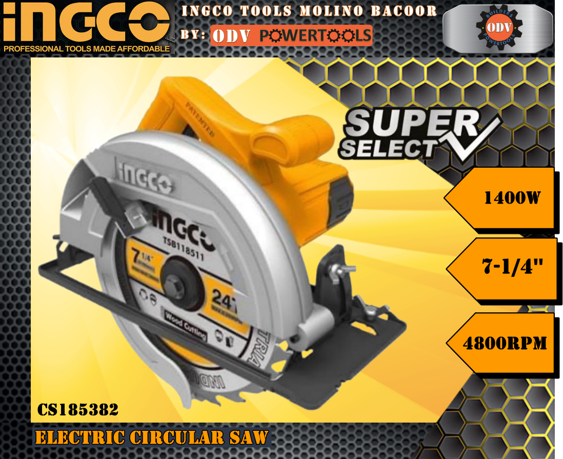 Ingco Circular Saw 1400W at Sophie Cross blog