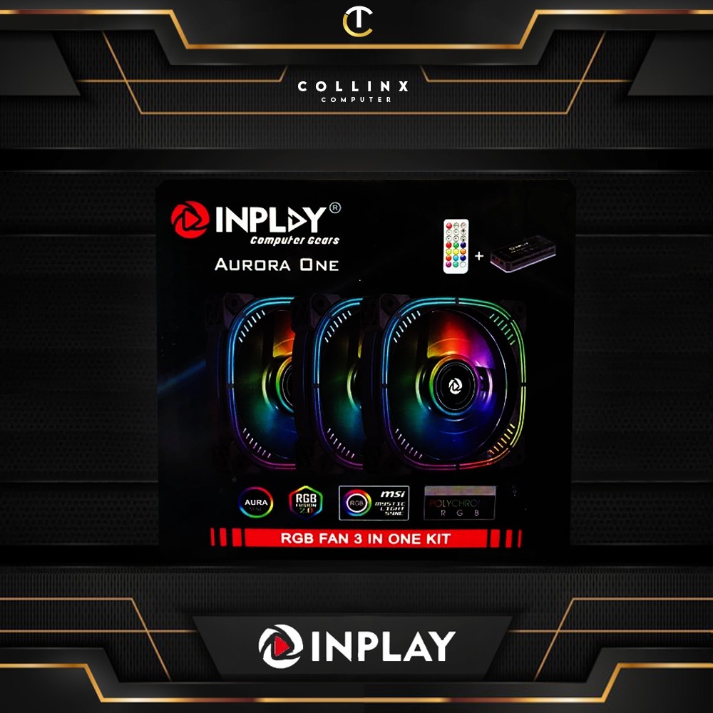gangjingdao076 Inplay Aurora Tower 3 Rgb Case Fans In 1 Kit with Remote ...