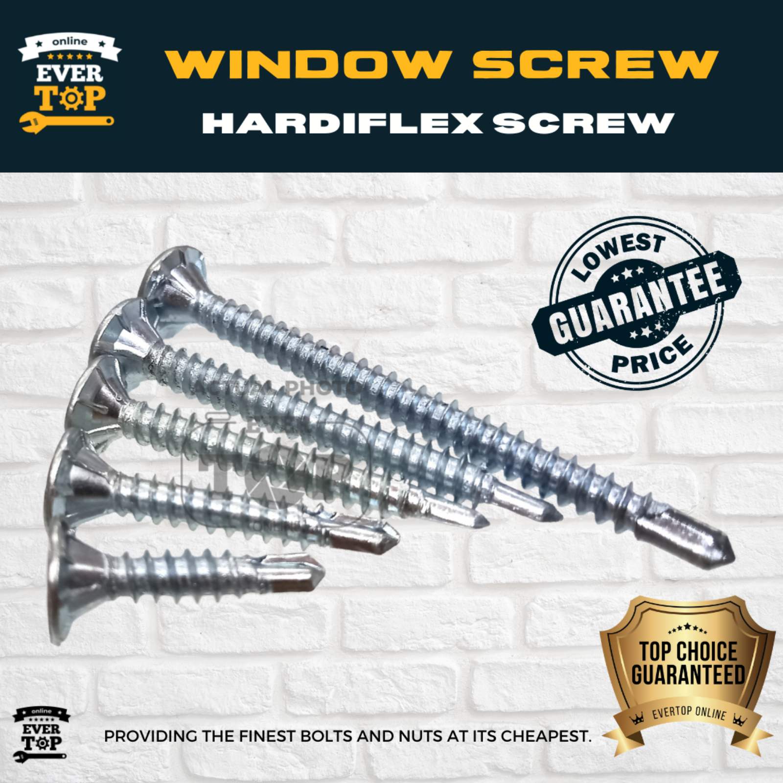 100PCS WINDOW SCREW | HARDIFLEX SCREW | EverTop Online | Lazada PH