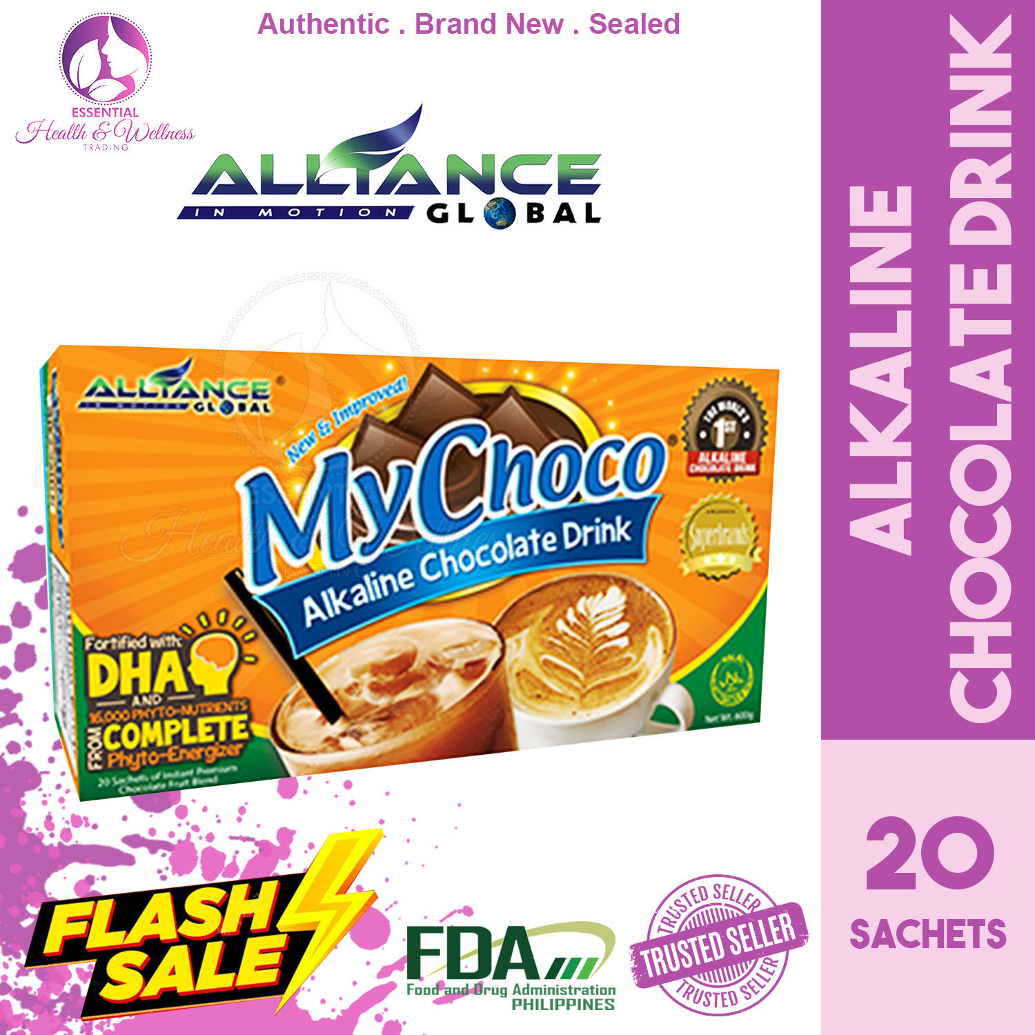 My Choco Alkaline Chocolate Drink (20 sachets) OCTOBER 2023 EXPIRATION ...