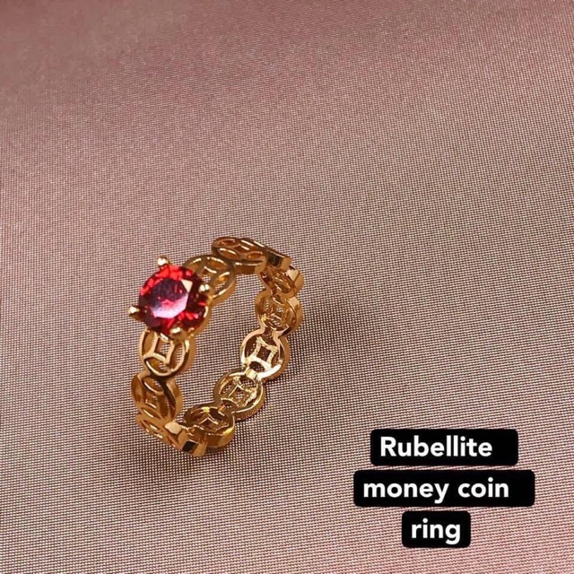 pandora ring LUCKY CHARM 999 RUBBELLITE MONEY COIN RING | Lazada PH
