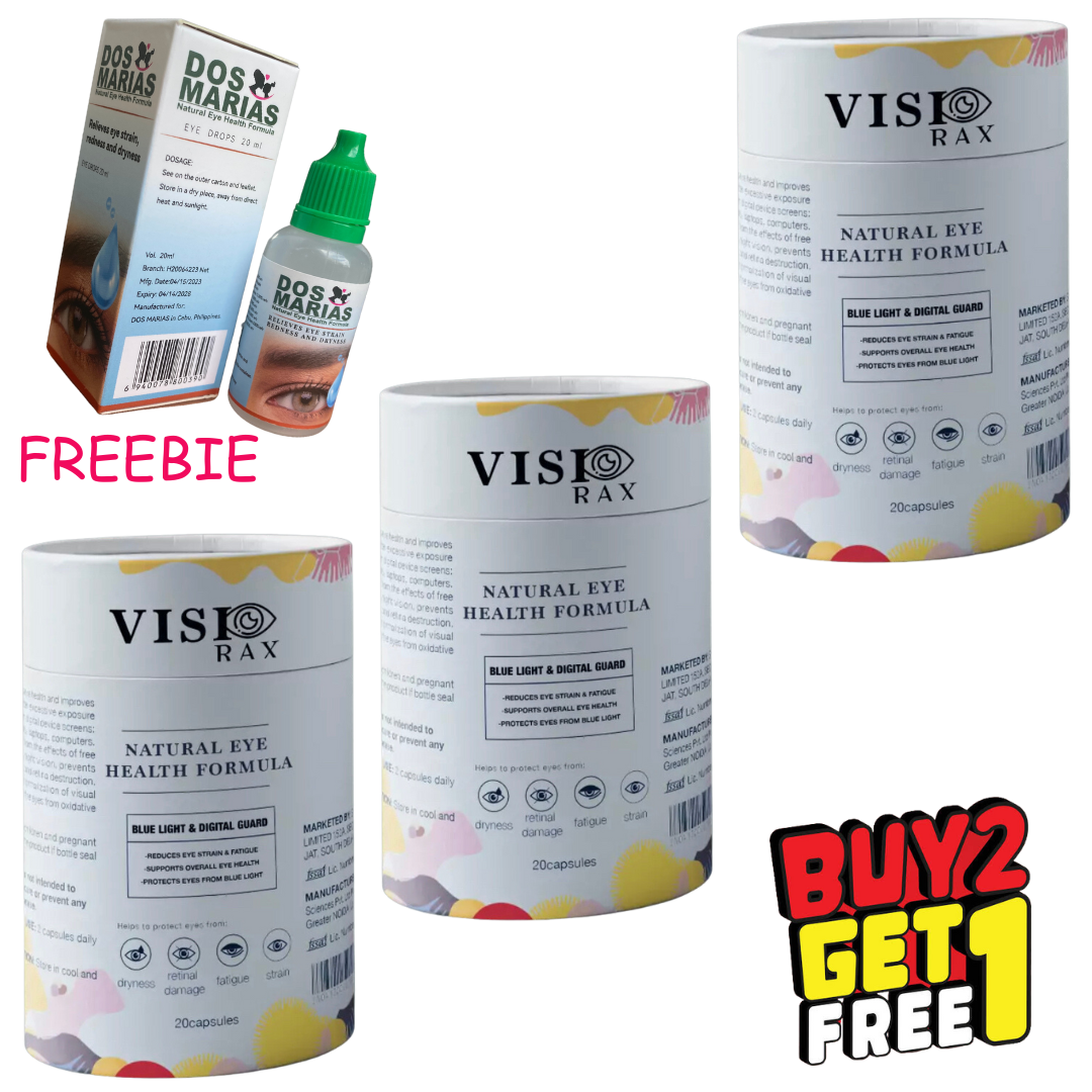 Visiorax Natural Eye Formula - Enhance Eye Health - Buy 2 TAke 1 Free ...