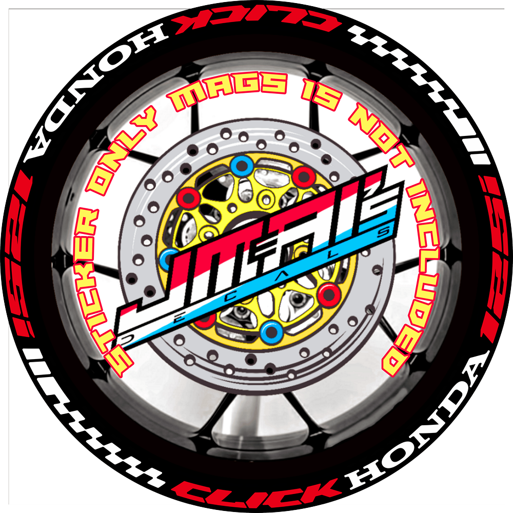 (Sticker Only) Honda click 125i V2 Mag/Rim Decal/Sticker (pair wheels ...