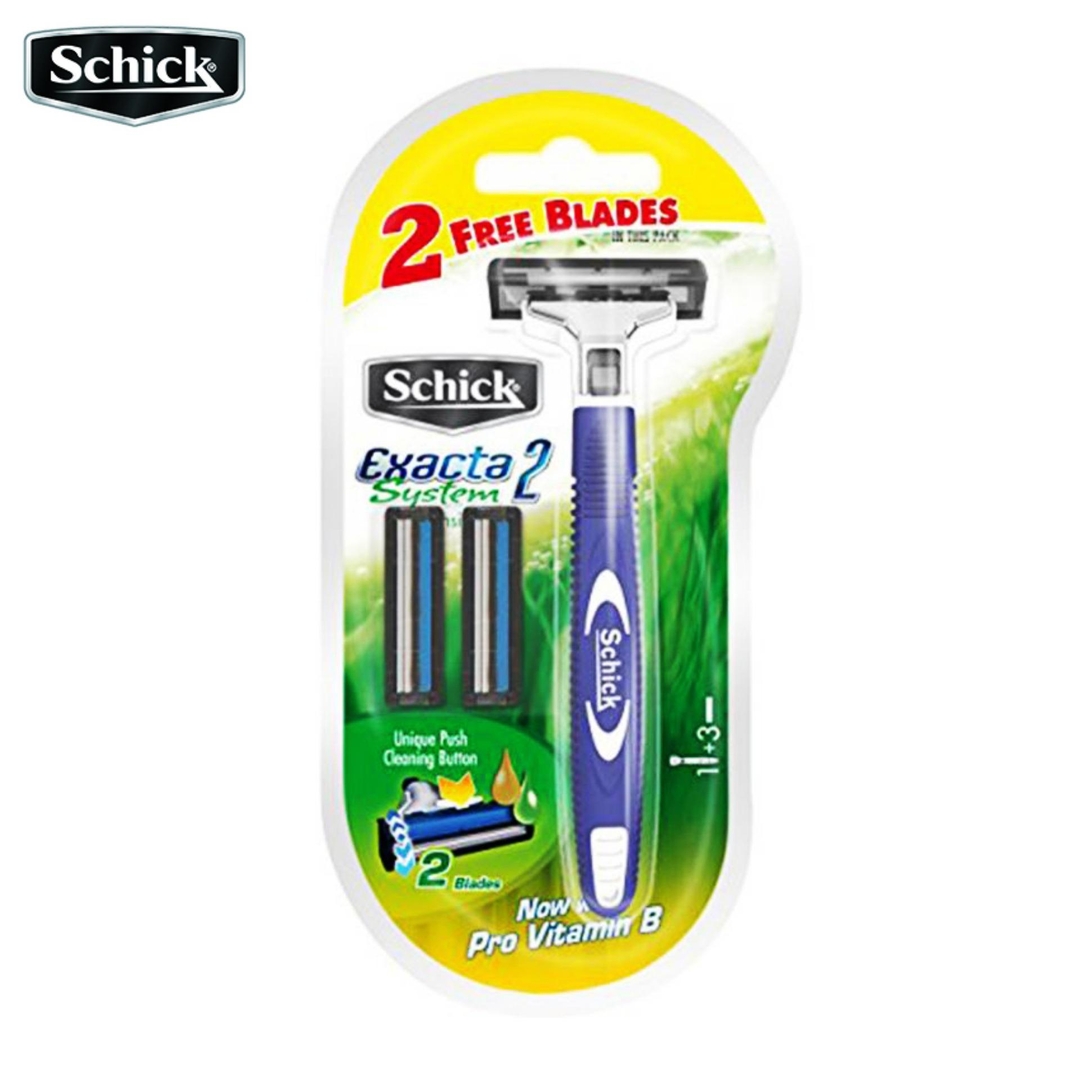 SCHICK Exacta 2 System Razor Grooming Shavers For MEN (Navy Blue ...