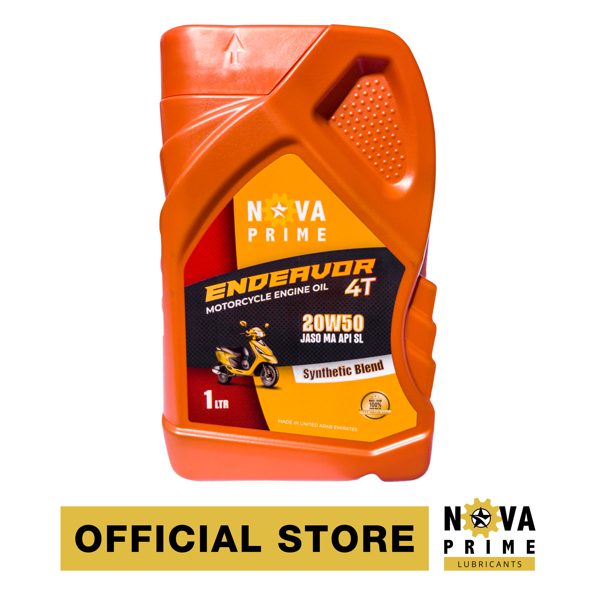 Nova Prime Endeavor 4-Stroke Synthetic Blend Motorcycle Engine Oil 1L ...