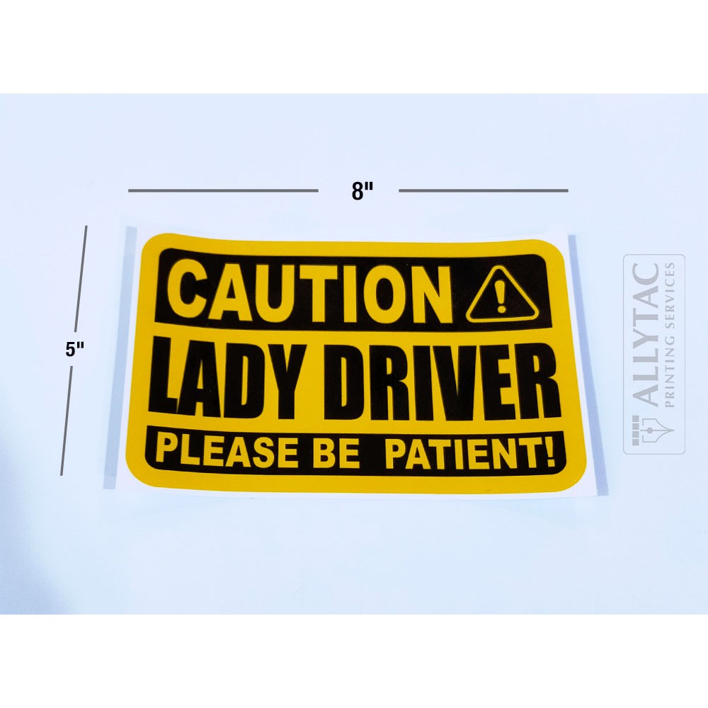 CAUTION NEW DRIVER SIGN - Vinyl Sticker Laminated | Lazada PH