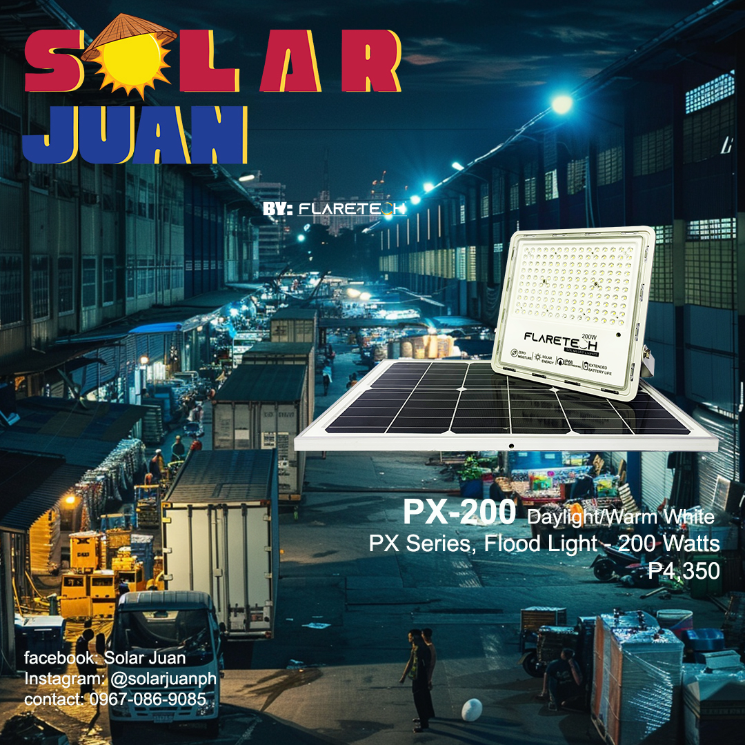 FLARETECH SOLAR FLOOD LIGHT PX SERIES 200W WARM WHITE | Lazada PH